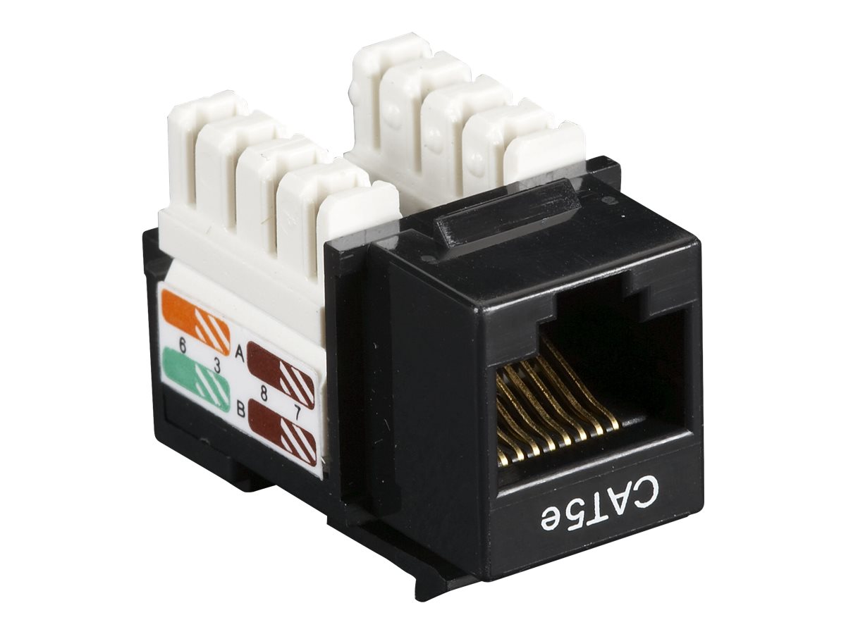 Black Box Cat5e Value Line Keystone Jack, Black - 1 X Rj-45 Female ...