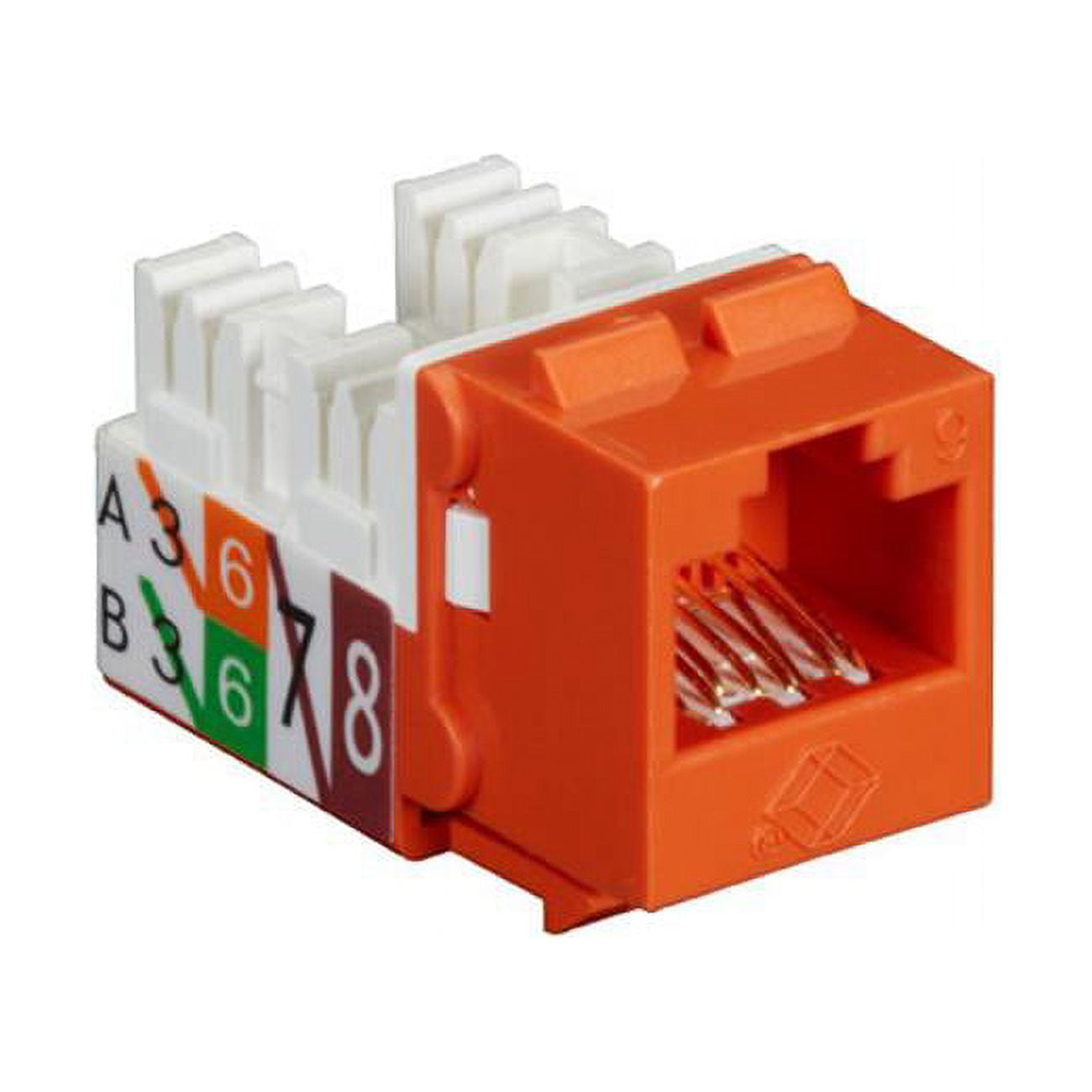 Black Box Cat6 Unshielded Keystone Jack Orange 25-Pack - Walmart.com