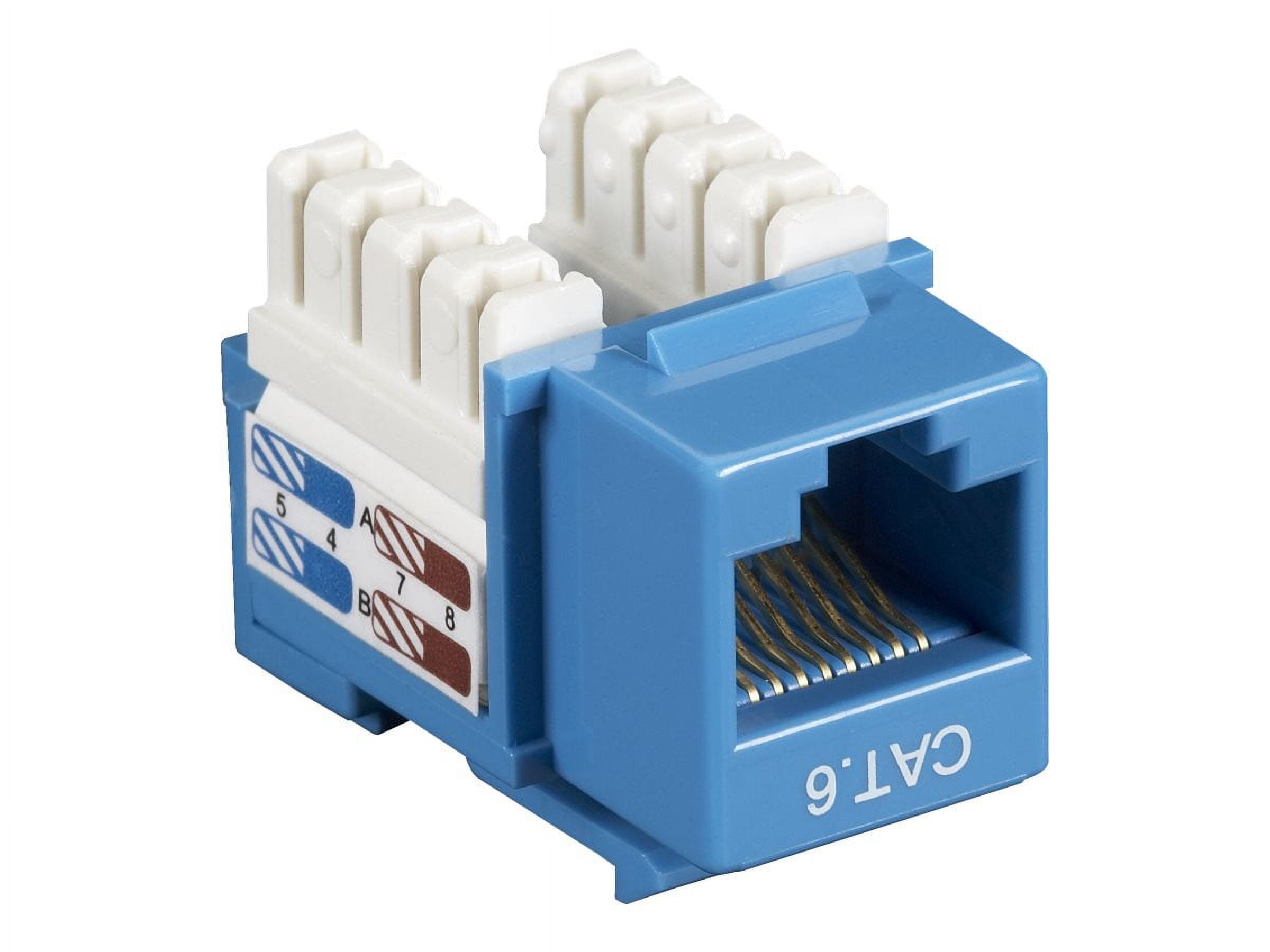 Black Box Cat6 Value Line Keystone Jack, Blue, 10-Pack - Walmart.com