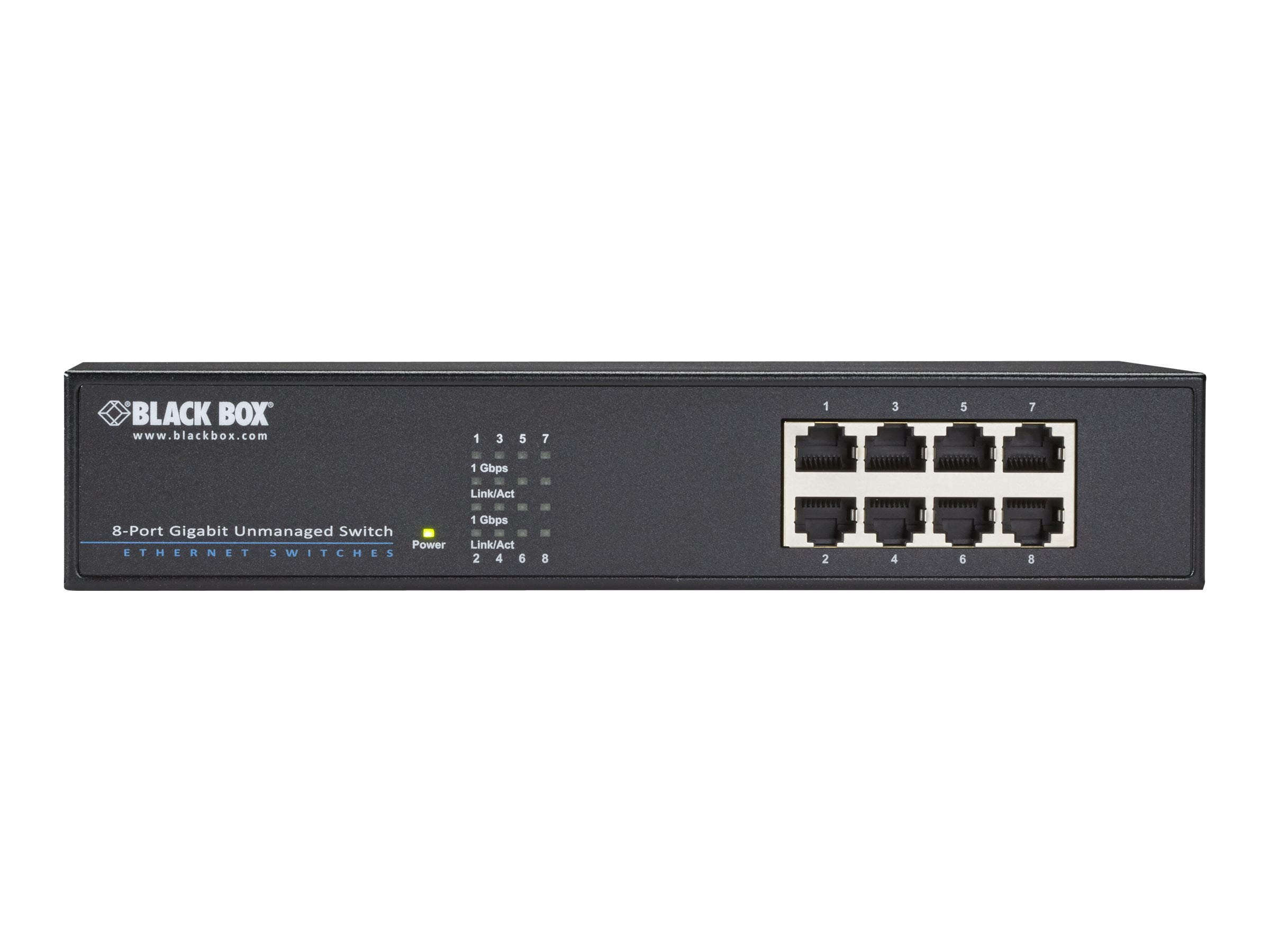 Black Box Gigabit Unmanaged Switch - Switch - 8 x 10/100/1000 - rack ...