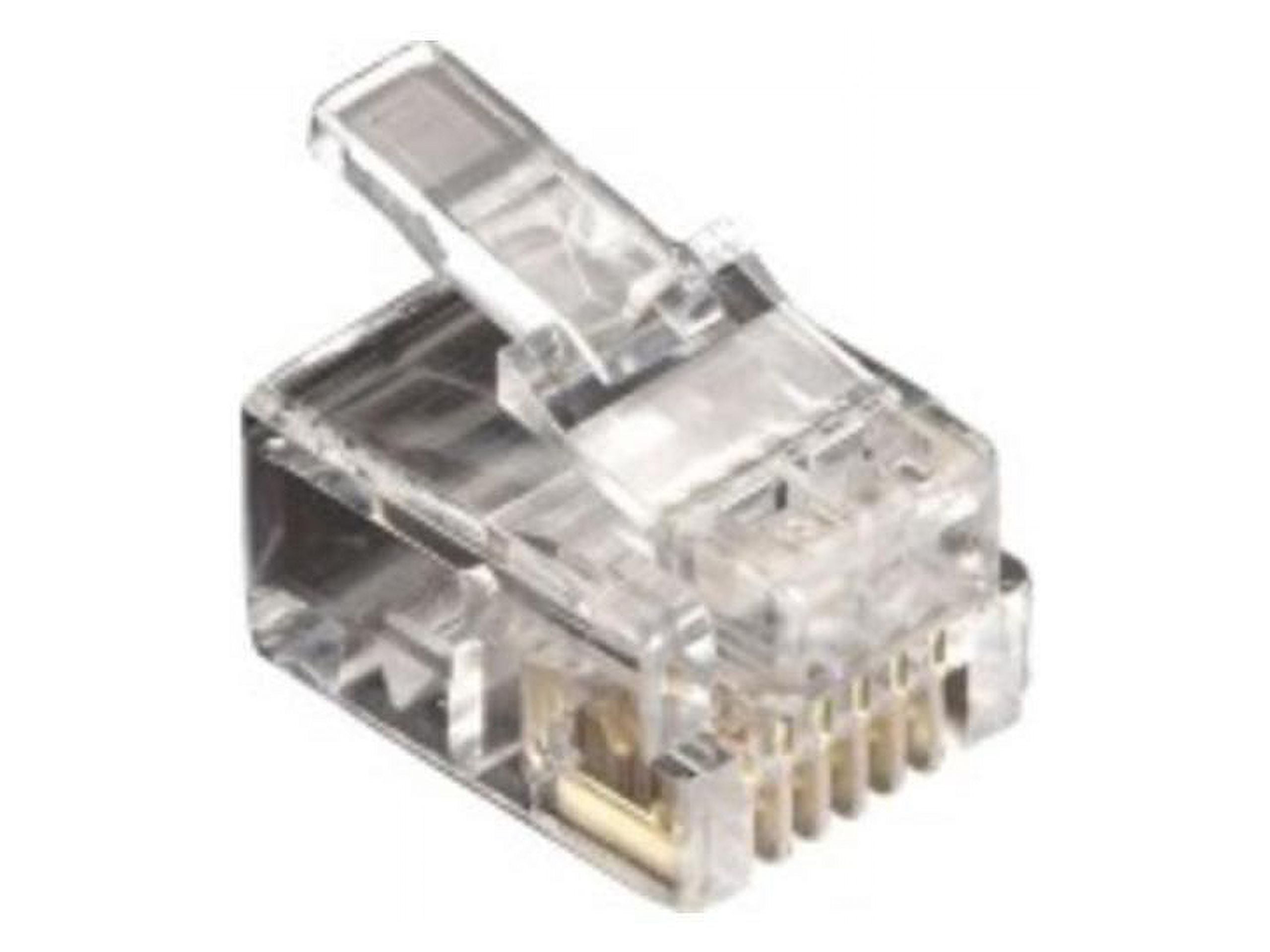 Black Box FMTP611-25PAK 25-Pack RJ11 Unshielded Modular Plug 6-Wire ...