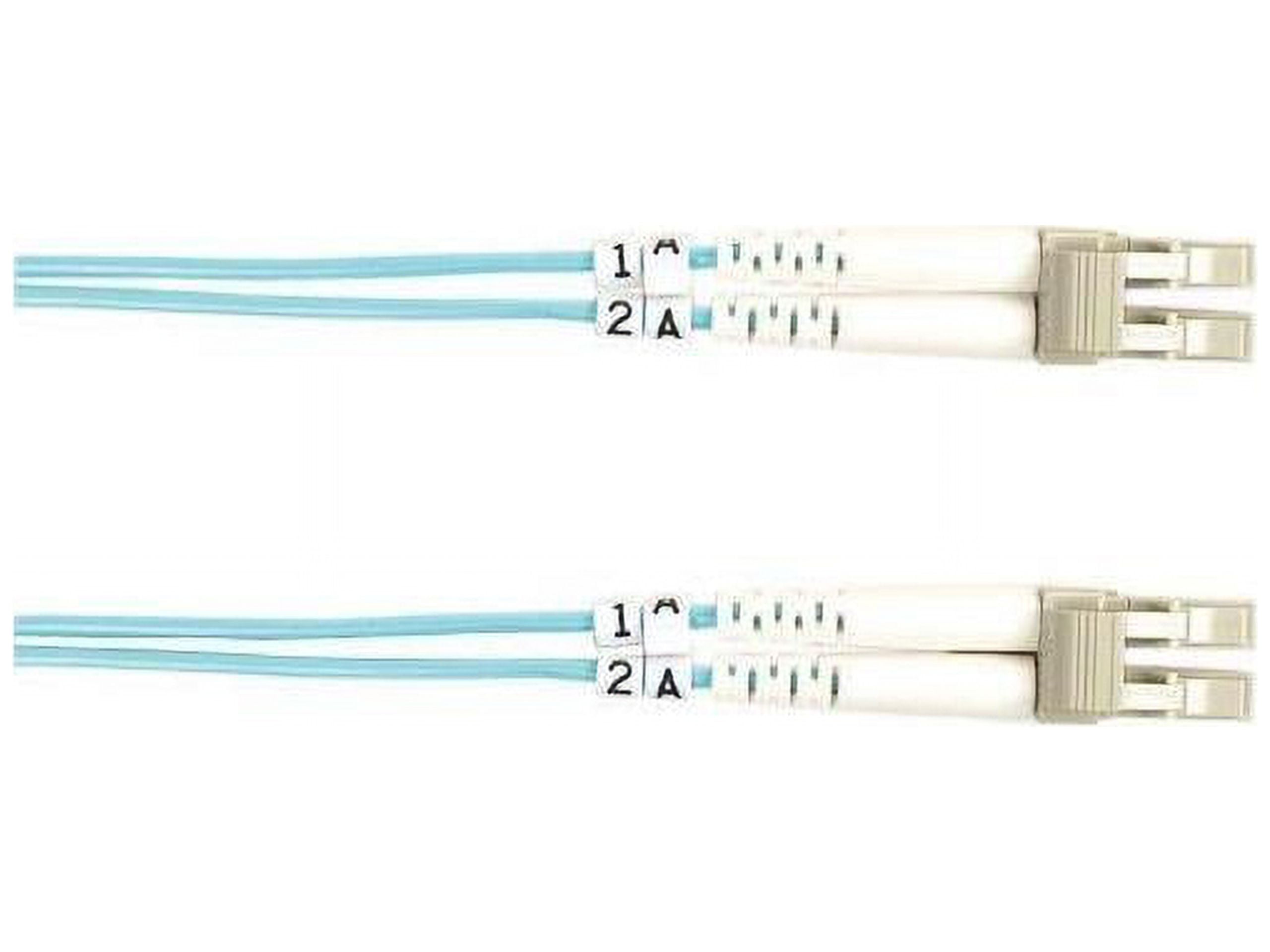 Black Box FO10G-001M-LCLC 3.28 ft. Aqua Multimode Value Line Patch ...