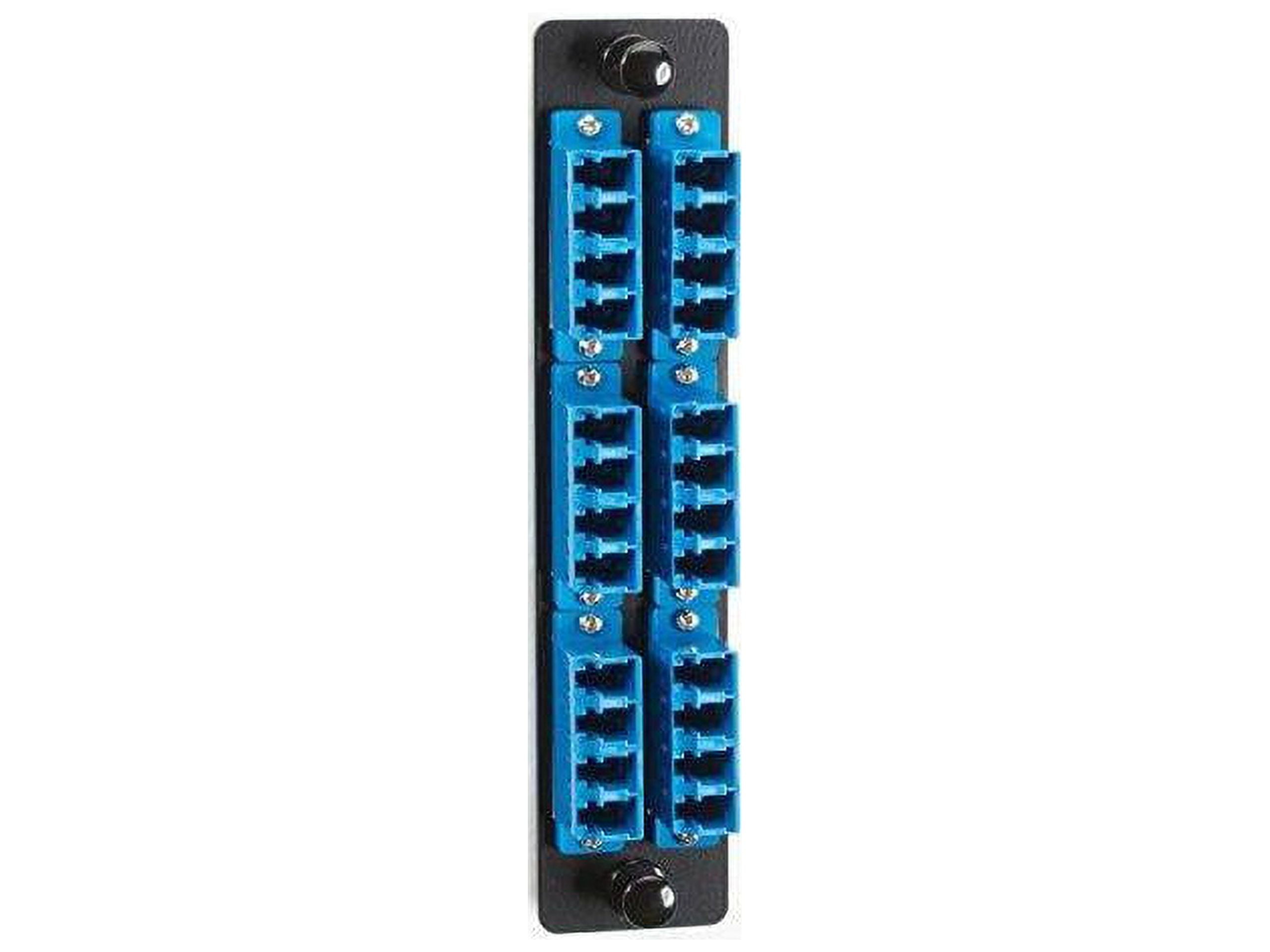 Black Box Fiber Adapter Panel, High Density, (12) LC Duplex, Ceramic ...