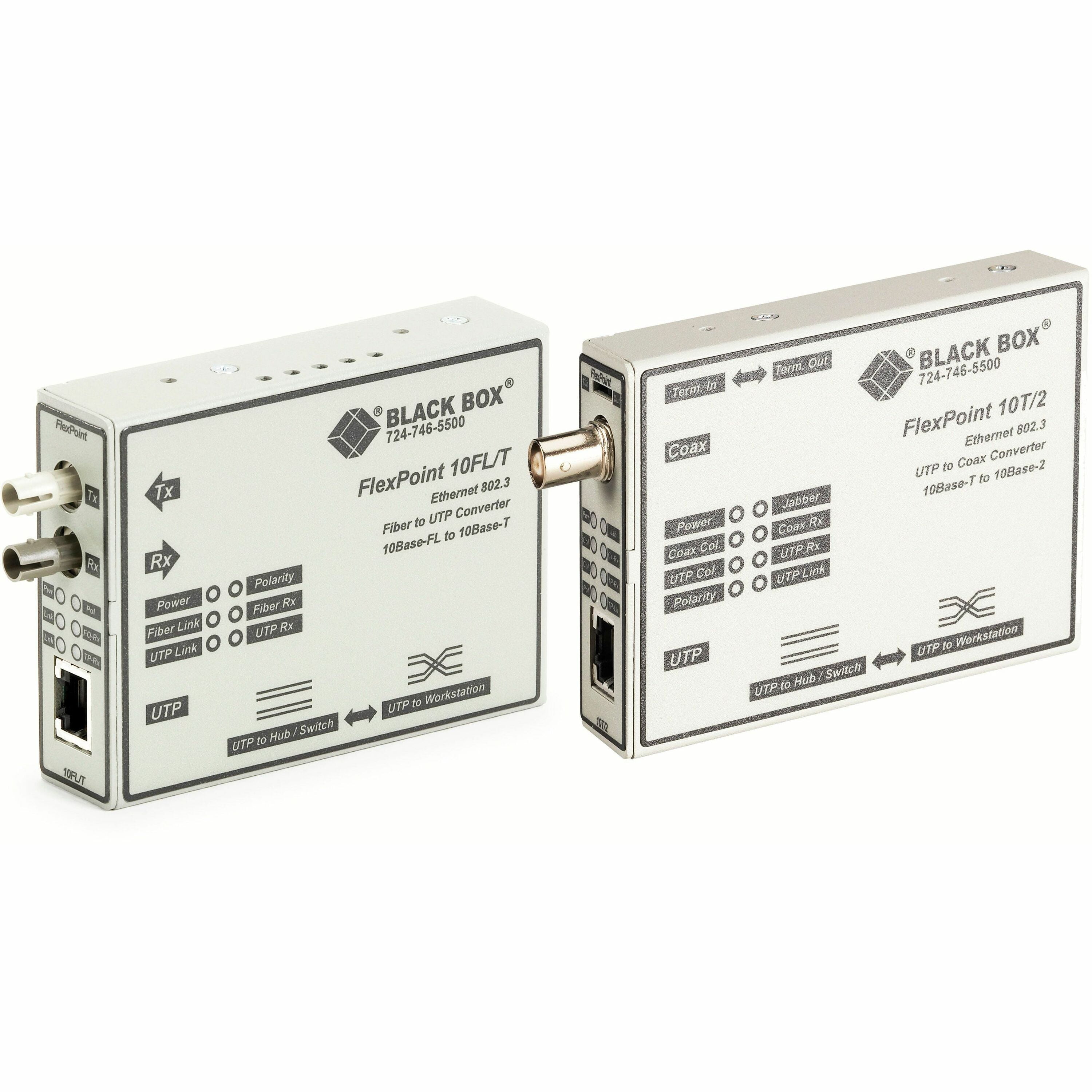 Black Box Network Services LMC211A-KIT Media Converter Kit - 10base2 ...