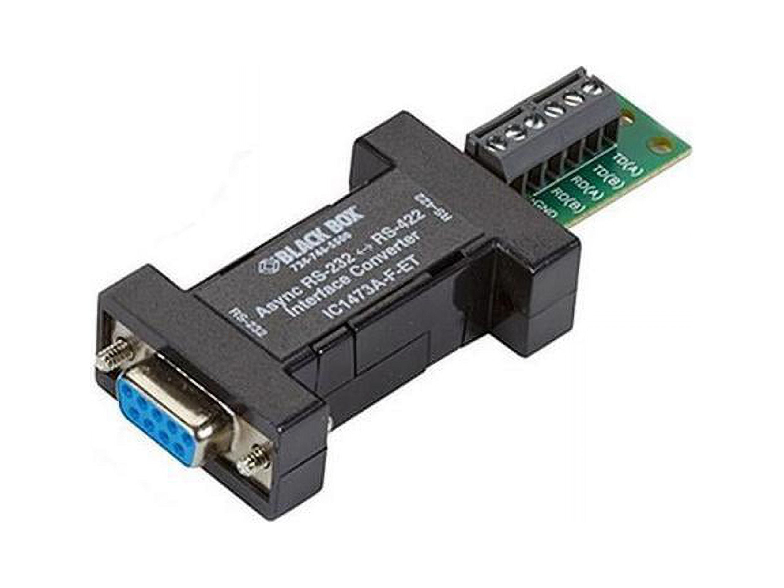 Black Box IC1473A-F-ET Async RS232 to RS422 Interface Converter, DB9 to Terminal Block - Walmart.com