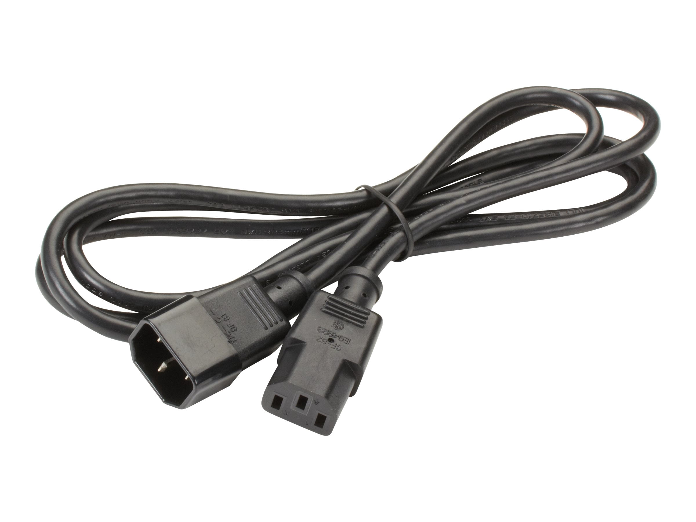 Black Box IEC 320 C13 Socket to IEC 320 C14 Plug Molded Extension Power ...