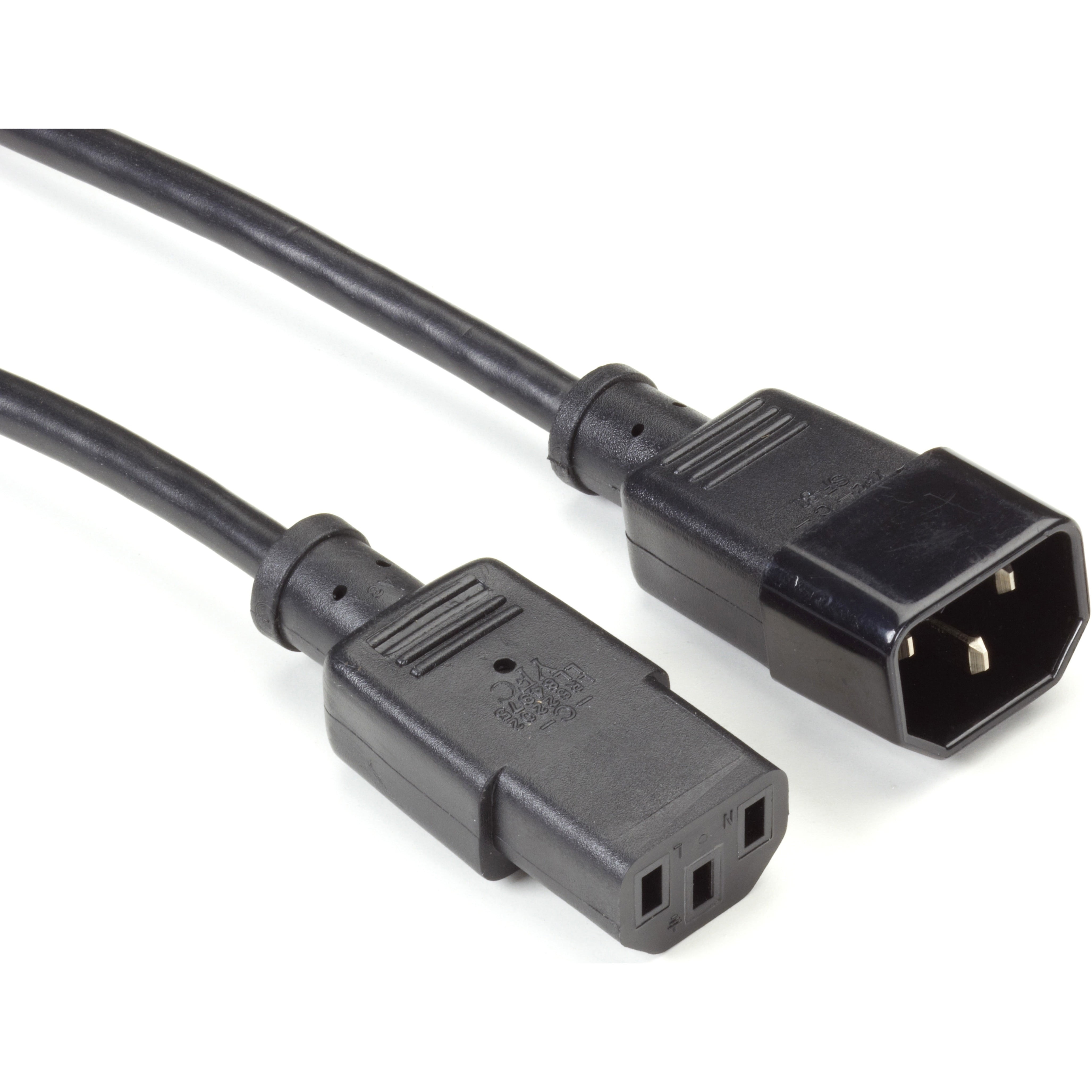 Black Box 6ft IEC 320 C13 Socket to IEC 320 C14 Plug Molded Extension ...