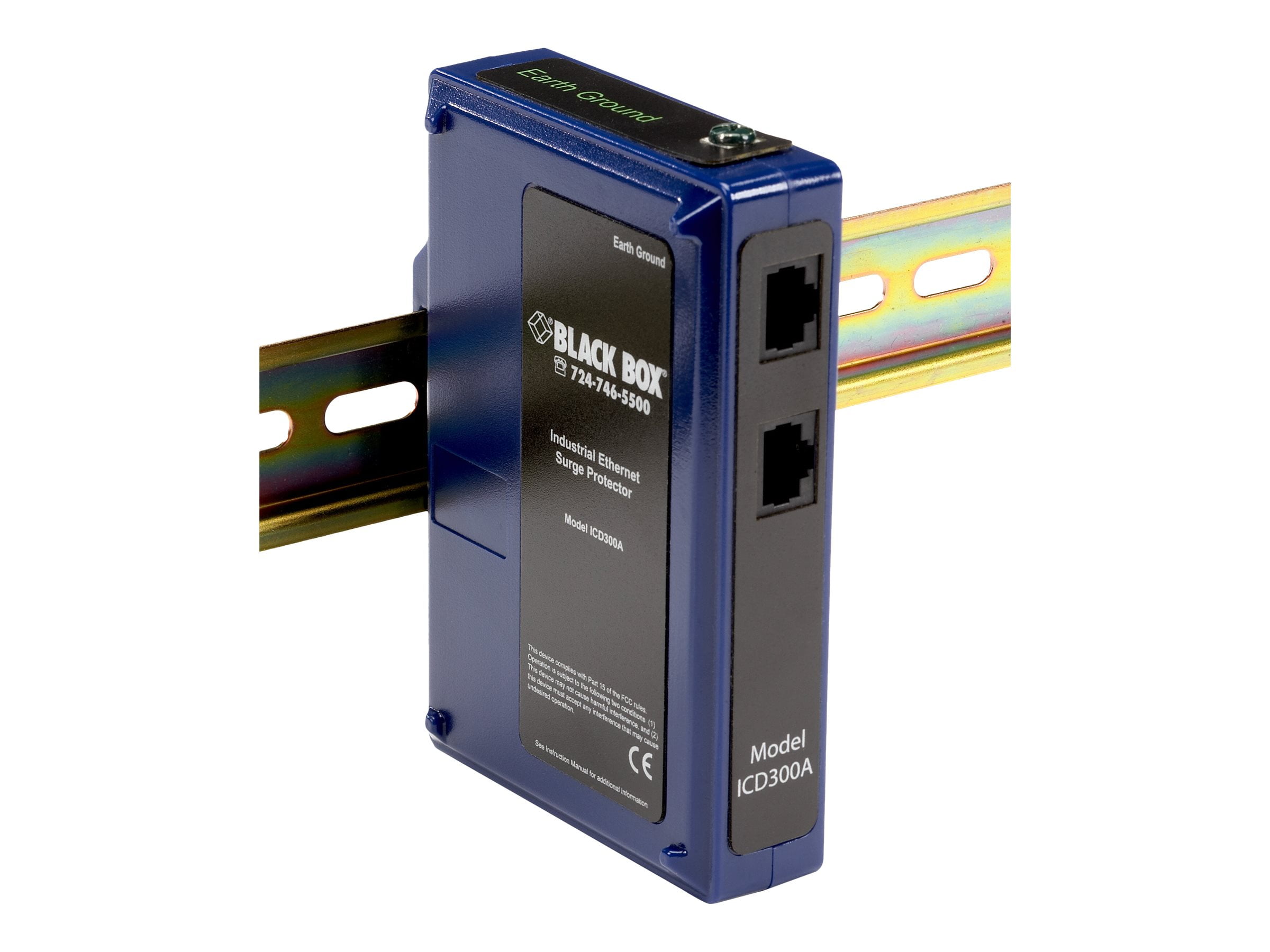 Black Box Industrial Ethernet Surge Protector - Surge protector (DIN ...