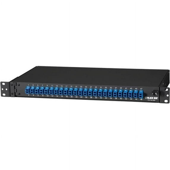 Black Box JPM385A Rackmount Fiber Panel 1U Loaded with Single-Mode ...