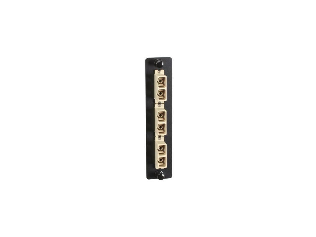 Black Box JPM451B Standard Adapter Panel, Bronze Sleeves, (3) Duplex Sc ...