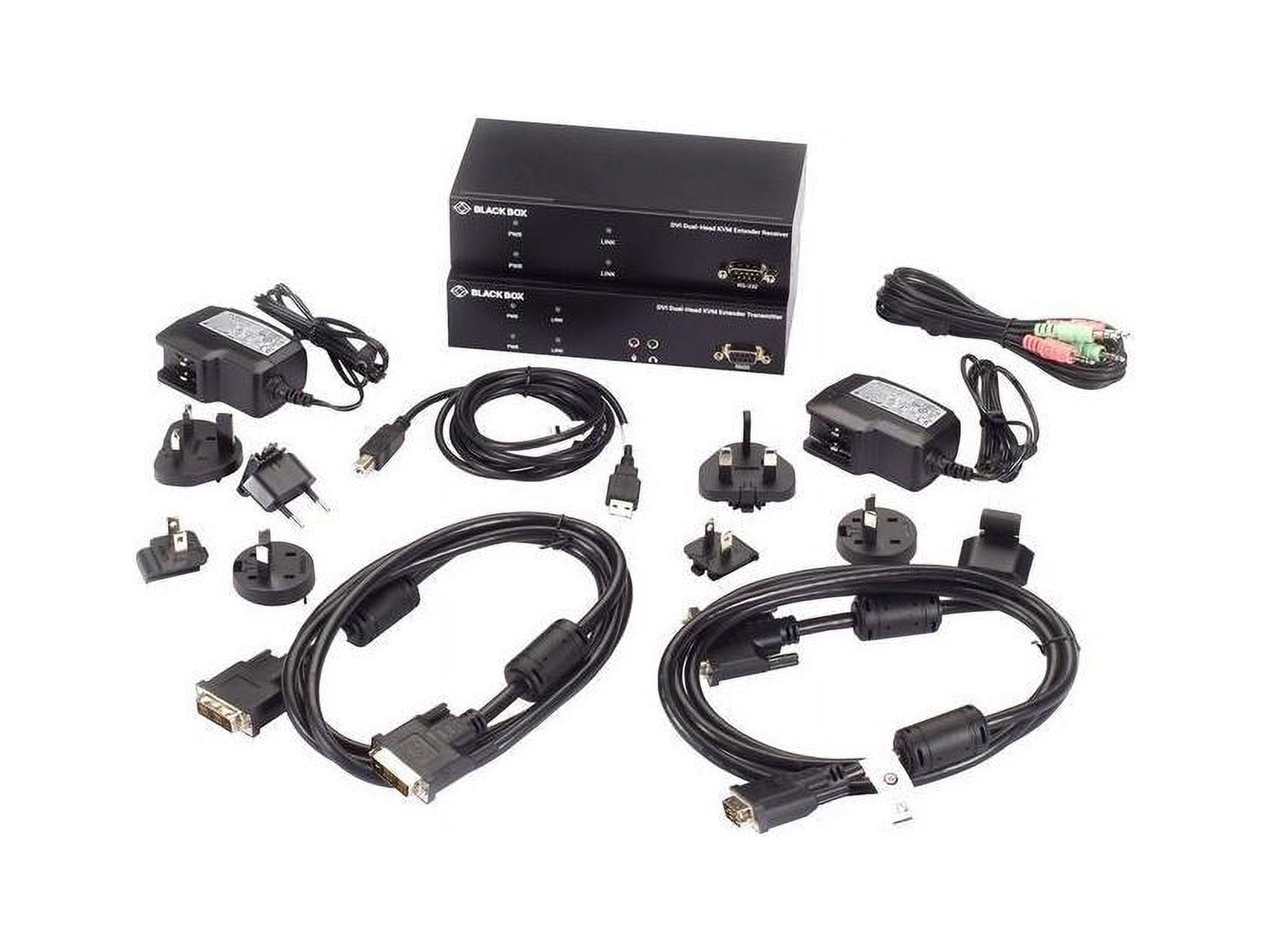 Black Box KVX Series KVM Extender Kit over CATx DVI-D USB 2.0 Serial ...