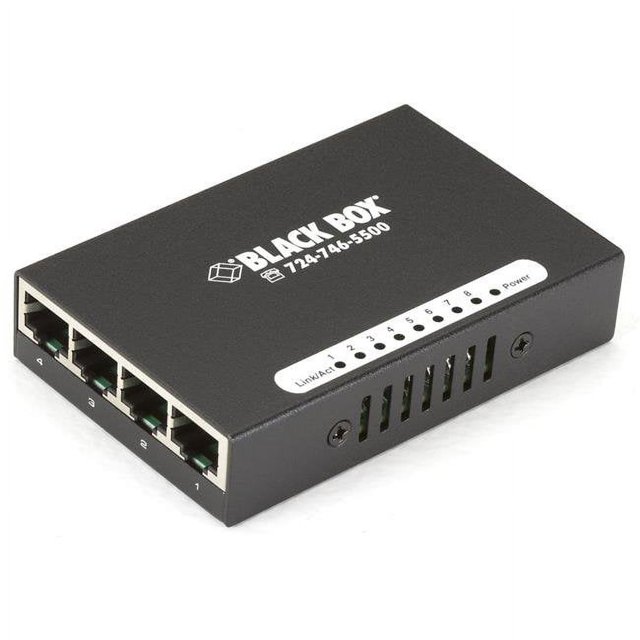 Black Box LBS008A 8 Port 10 & 100 Mini Unmanaged Switch - Walmart.com