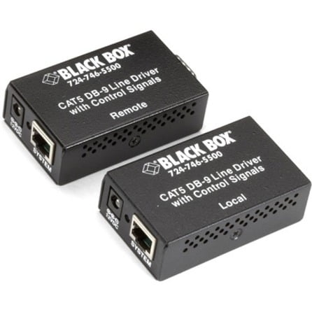 Black Box ME890AE-R2 ASYNC RS232 EXTENDER OVER CATX - DB9 WITH CONTROL SIGNALS TO TERMINAL BLOCK ...
