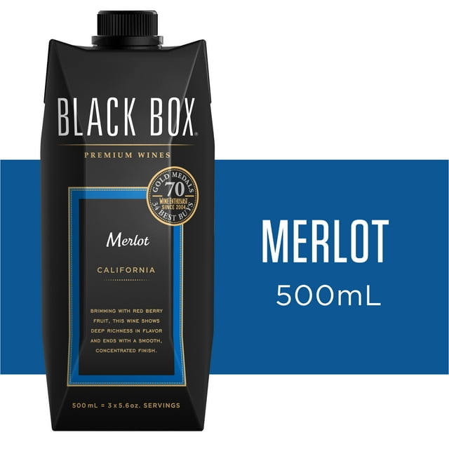 Black Box Merlot Red Wine, 500ml Carton - Walmart.com