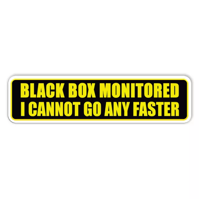Black Box Monitored Car Sticker Dub Young Driver Sticker Phone Decal ...