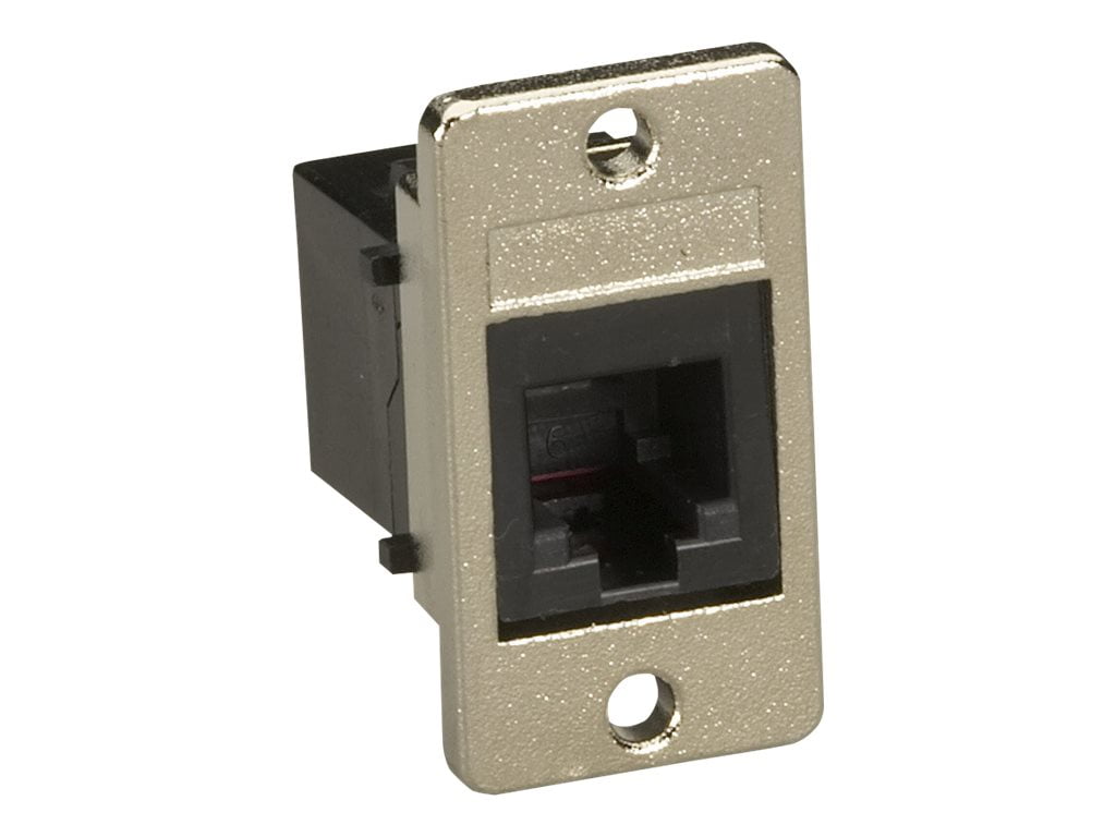 Black Box FMT1080 Panel-Mount Modular Coupler, RJ-11, 4-Wire, Black ...