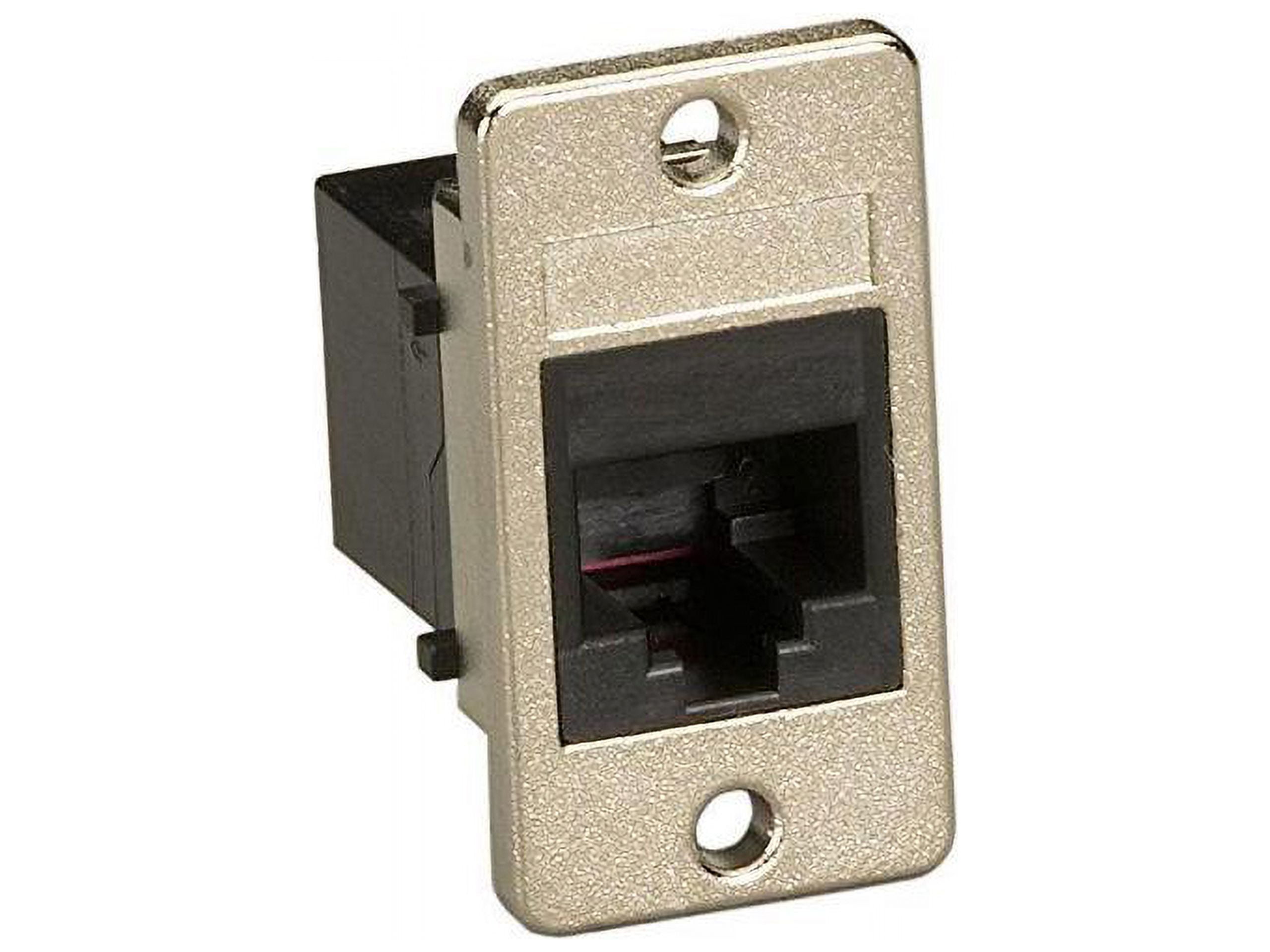 Black Box Network Services Panel-Mount Modular Coupler, RJ-45, BLAC ...