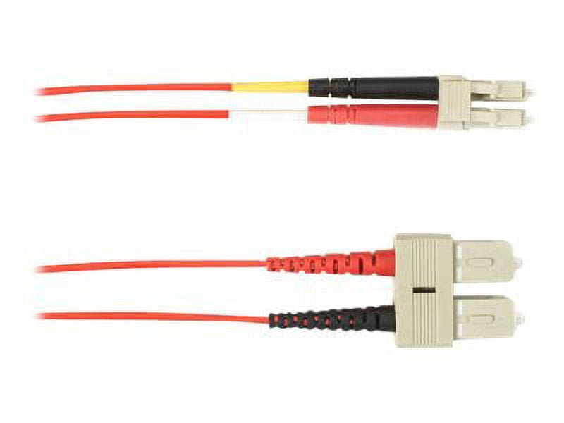Black Box - Patch cable - SC single-mode (M) to LC single-mode (M) - 3 m - fiber optic - plenum ...