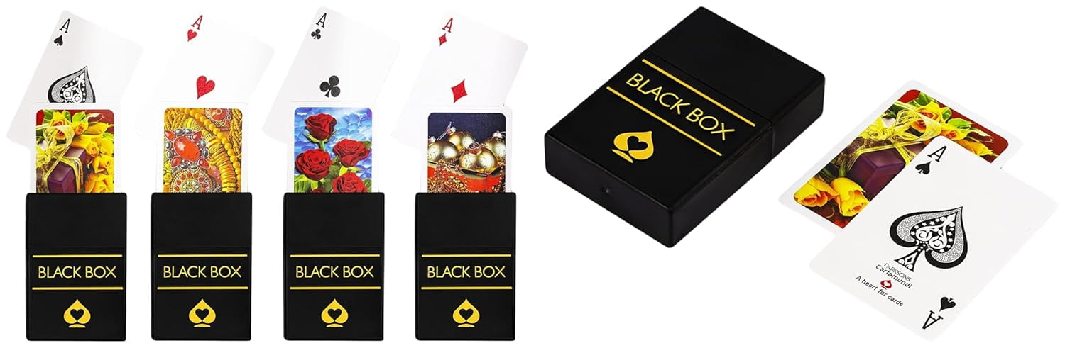 Black Box Premium Plastic Playing Cards With Case Set Of 4 - Bridge ...