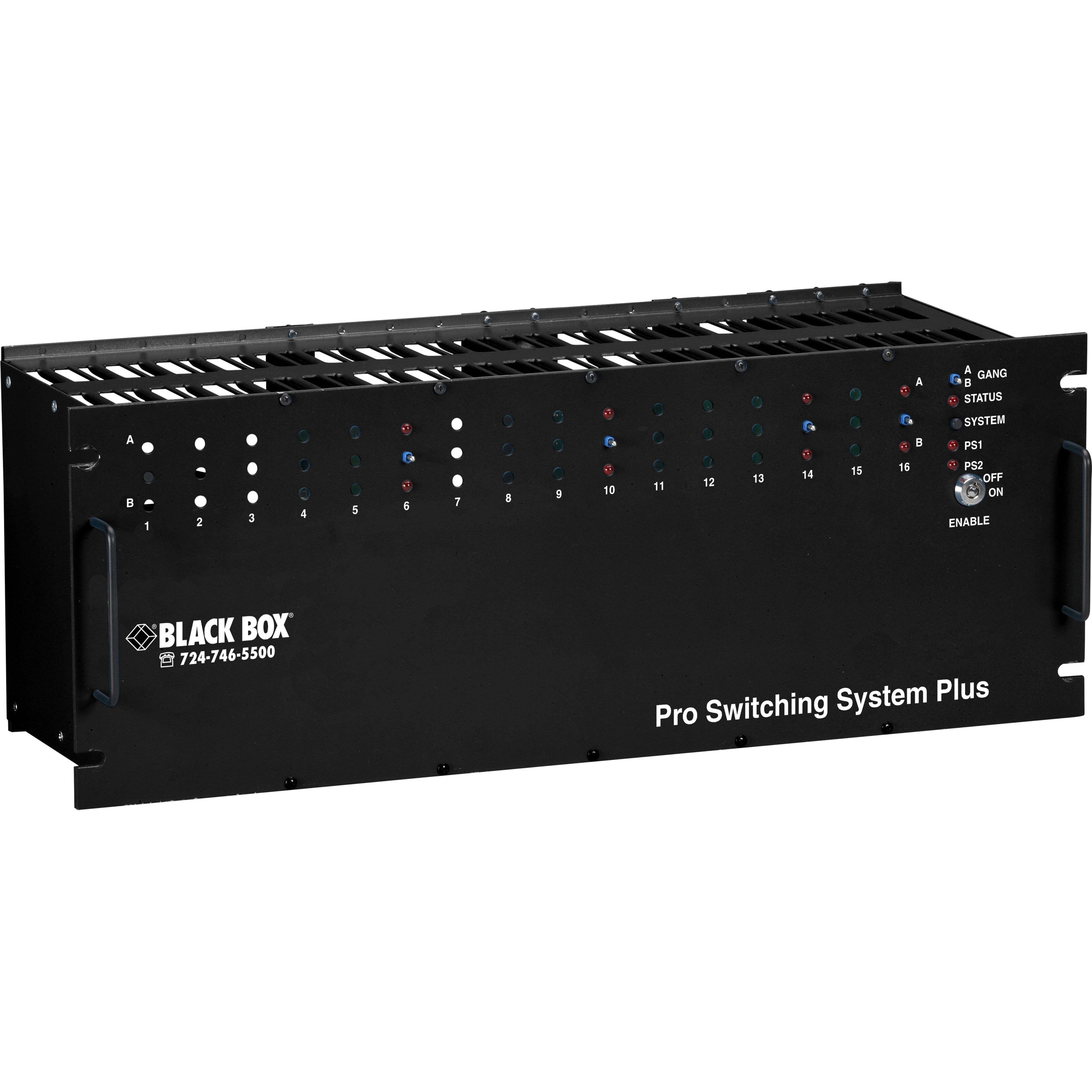 Black Box Pro Switching Gang Switch Chassis, 4U, 18-Card Slot - Walmart.com