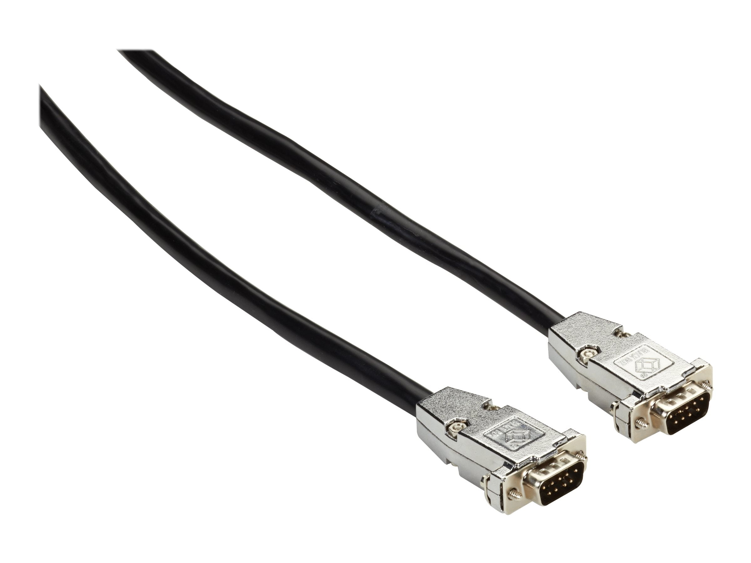 Black Box RS-232 Shielded Cable W/ Metal Hoods DB9M/M 5Ft. Black ...