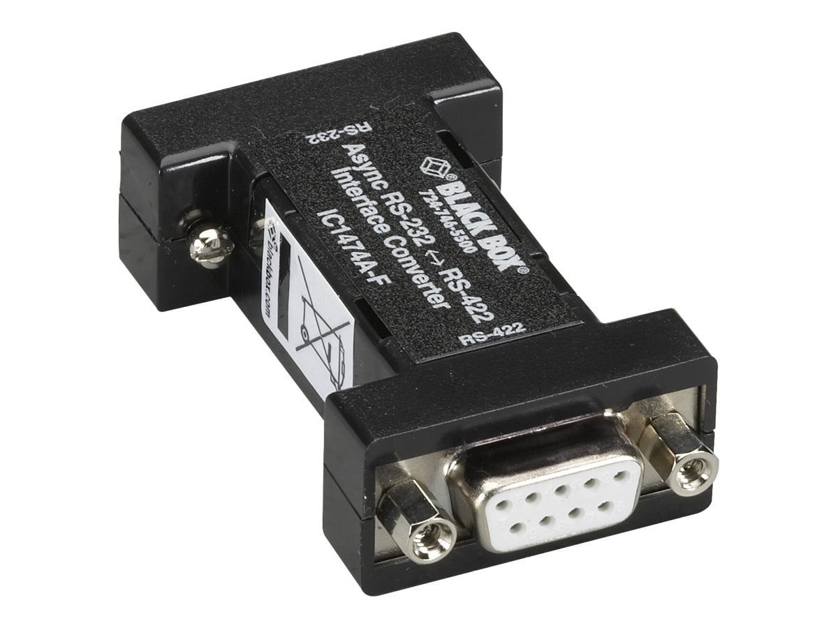 Black Box RS232 to RS-422 Interface Bidirectional Converter - 1 x DB-9 ...