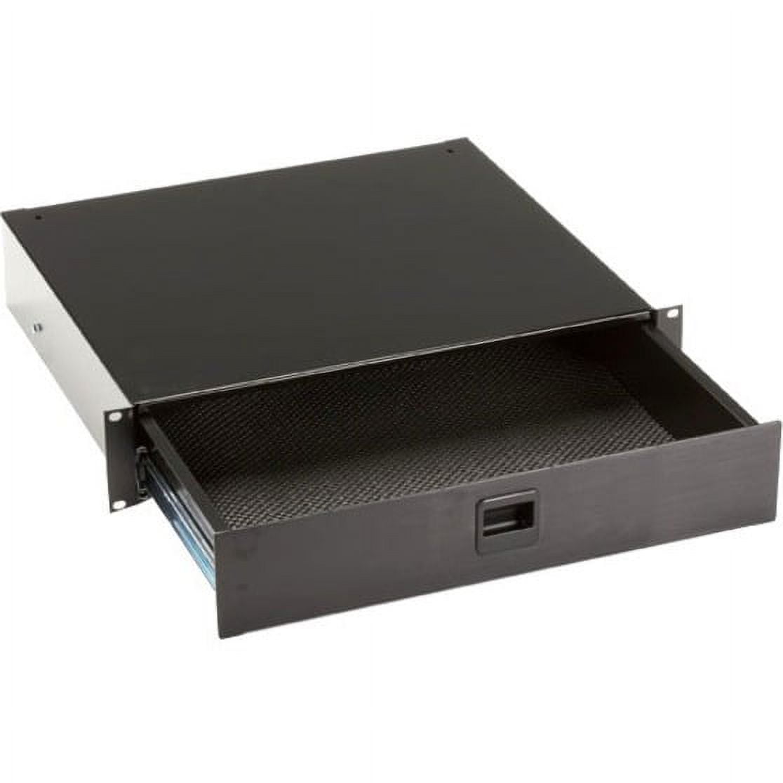 Black Box Rackmount Media Storage Drawer, 2U, Black - Walmart.com