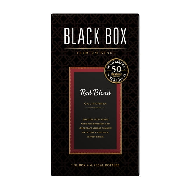 Black Box Red Blend California, 3 L Bag in Box, 13% ABV - Walmart.com
