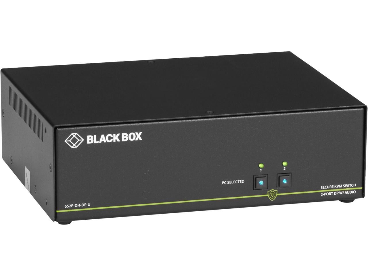 Black Box SS2P-DH-DP-U 4k 2-Port Secure Niap 3.0 KVM Switch Dual-Head ...