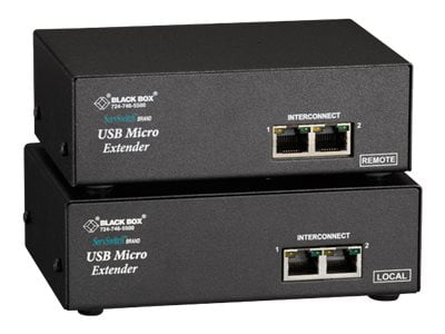 Black Box ACU4222A ServSwitch Brand USB Micro Extender Kit - Dual-VGA ...