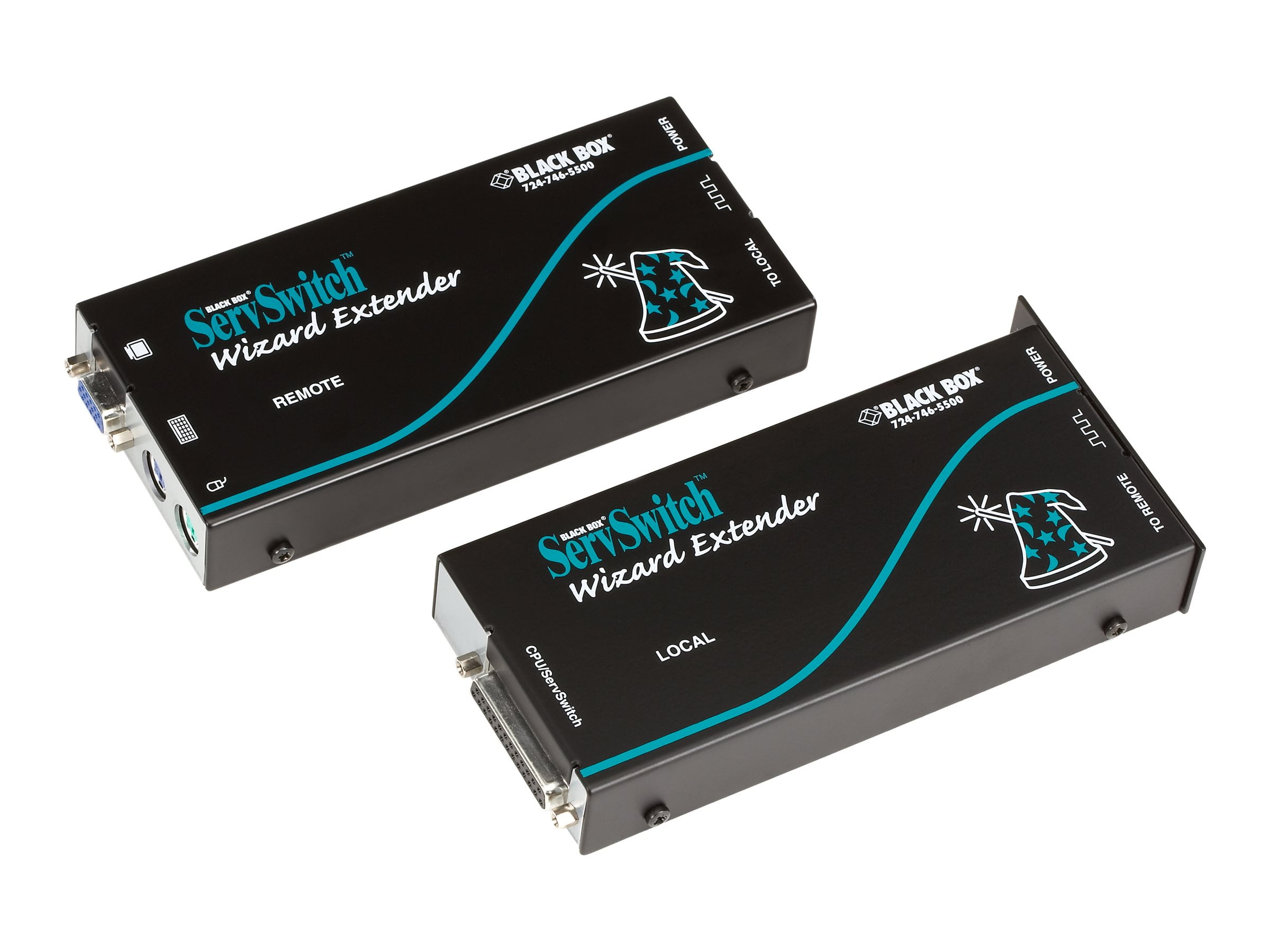 Black Box Wizard VGA PS/2 RS232 KVM Extender ACU5110A - Walmart.com