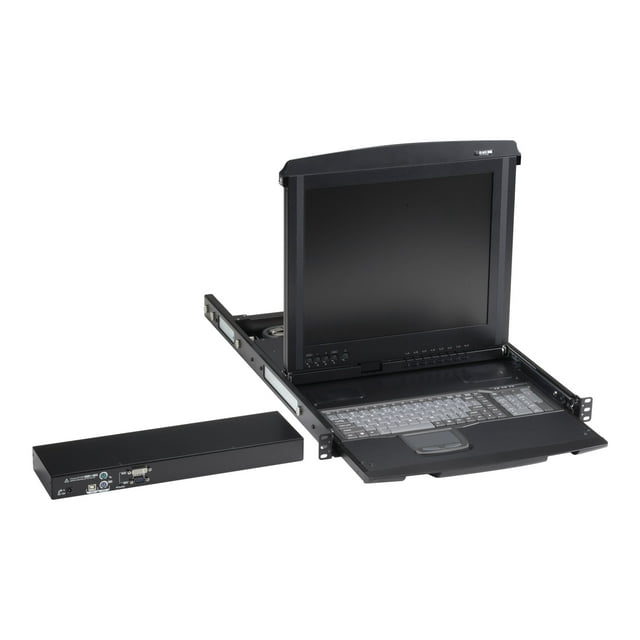 Black Box ServTray 19" LCD Console Drawer with 1-Port KVM Switch ...