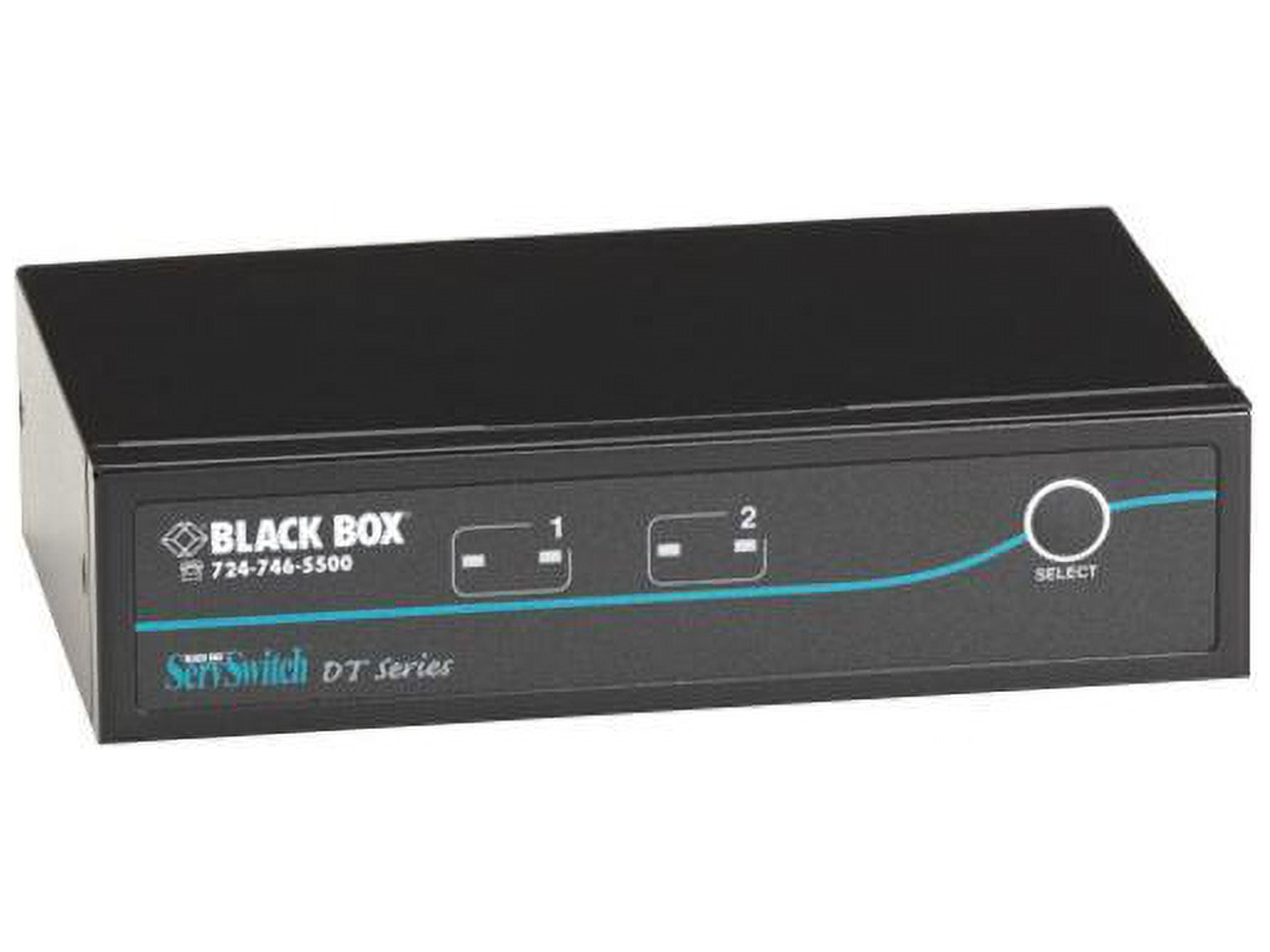 Black Box ServSwitch DT DVI 2-Port with Emulated USB Keyboard/Mouse - 2 ...