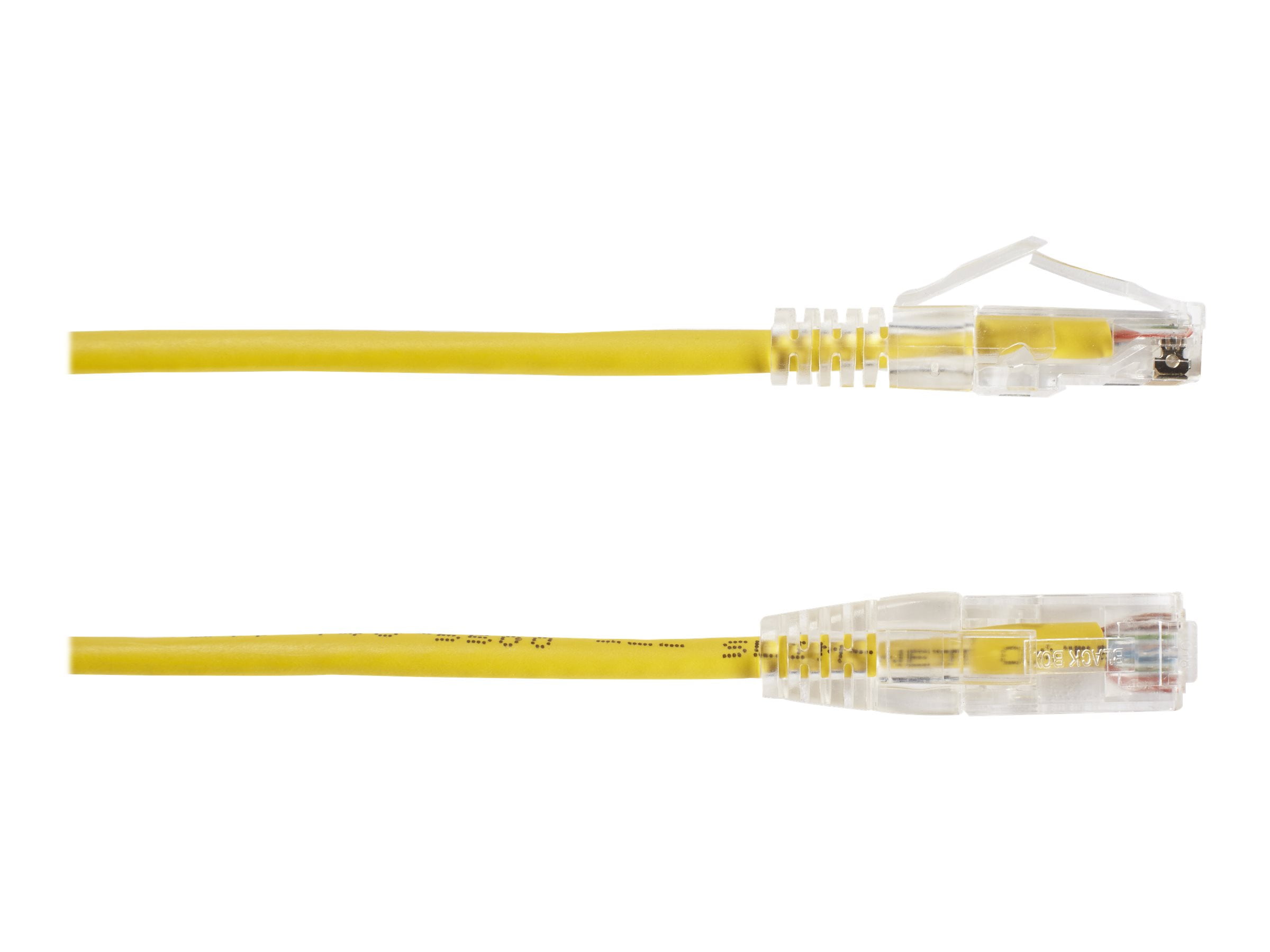 Black Box Slim-Net Cat.6a Patch UTP Network Cable 2 ft Yellow - Walmart.com
