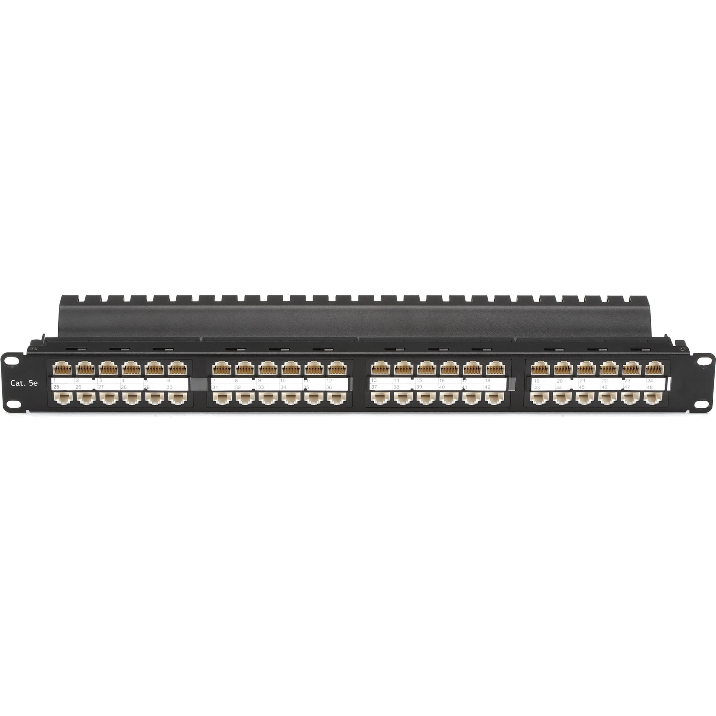 Black Box SpaceGAIN CAT5e High-Density Feed-Through Patch Panel ...