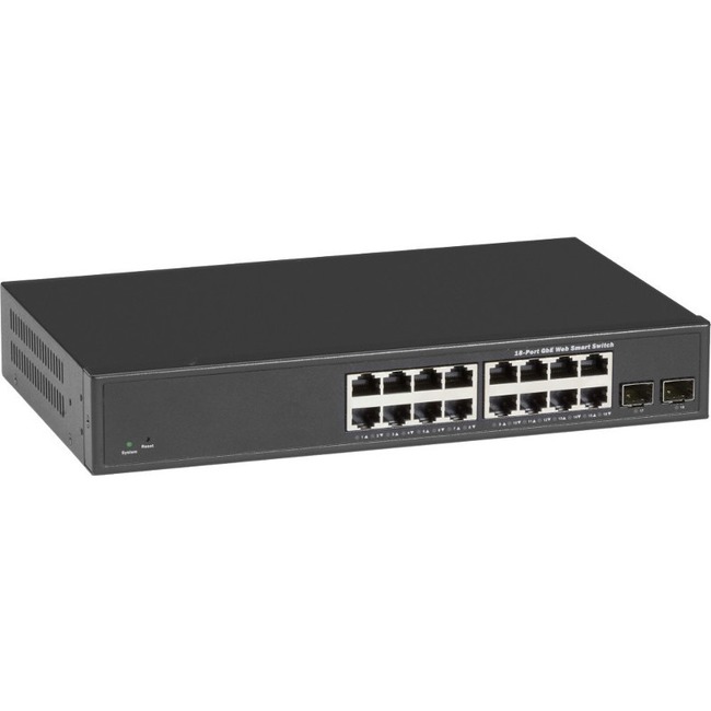 Black Box Gigabit Ethernet Switch Web Smart Eco Fanless 18-Port LGB2118AR2 - Walmart Business ...