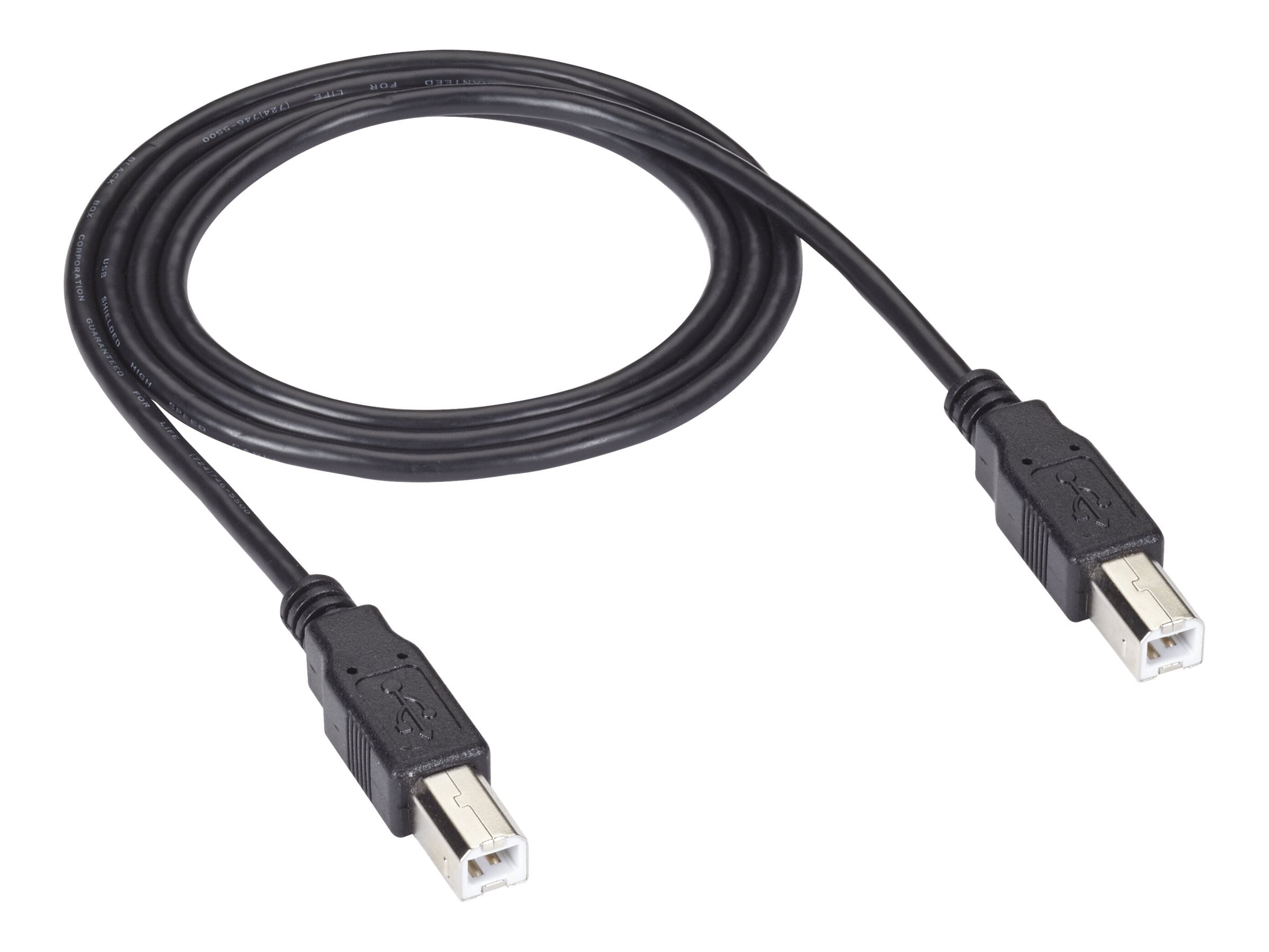 Black Box USB 2.0 Cable Type B Male to Type B Male Black 16-ft. 4.8-m ...
