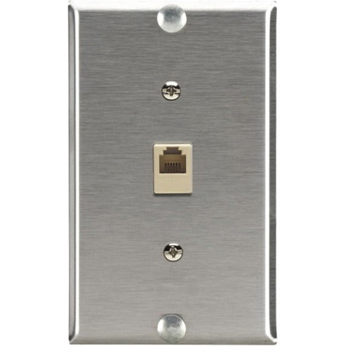 Black Box Wallplate, Stainless Steel with Phone Jack - Walmart.com