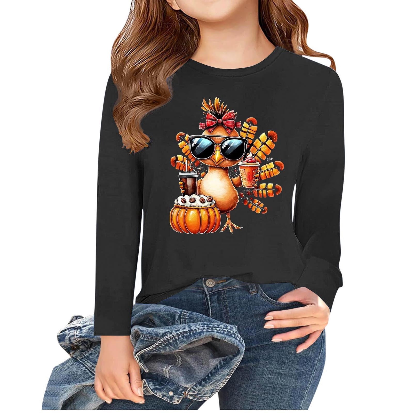 Black Boy Girl Children Boy Girl Crew Neck Tops Modest Happy Festival ...