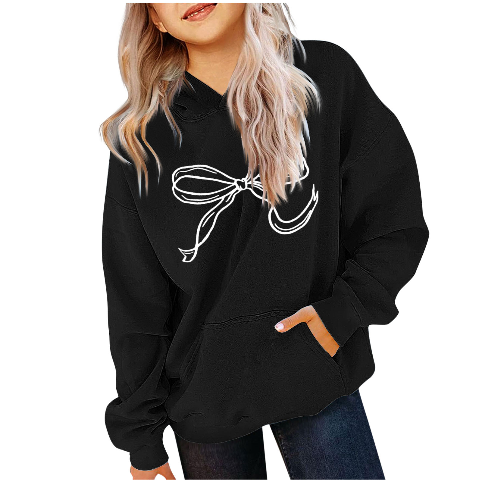 Black Boy Girl with Hood Happy Festival Christmas Casual Hoods for Kids ...