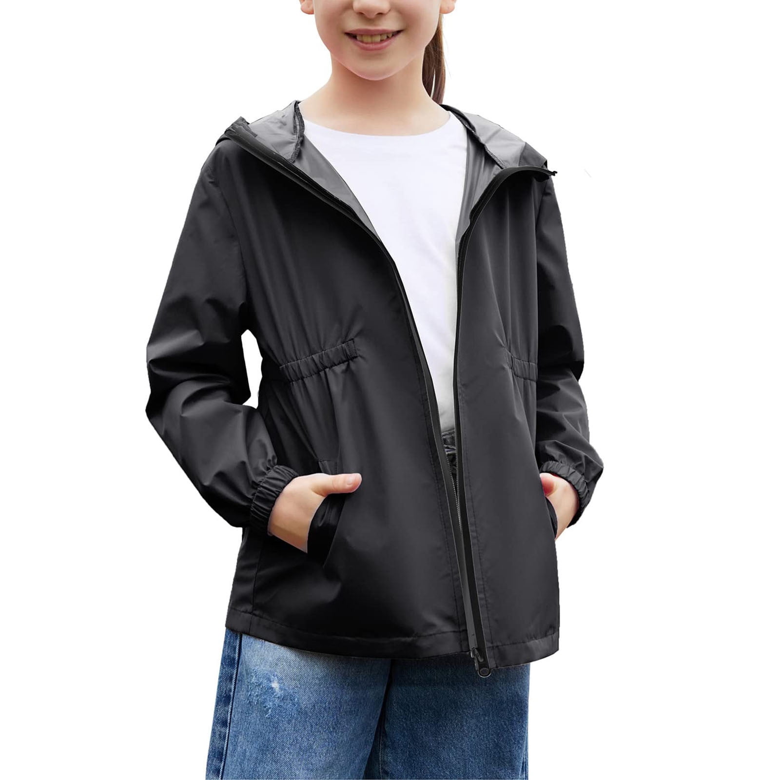 Black Boy Girl Kids Girl Boy Lightweight Jackets Windbreaker Outfit ...
