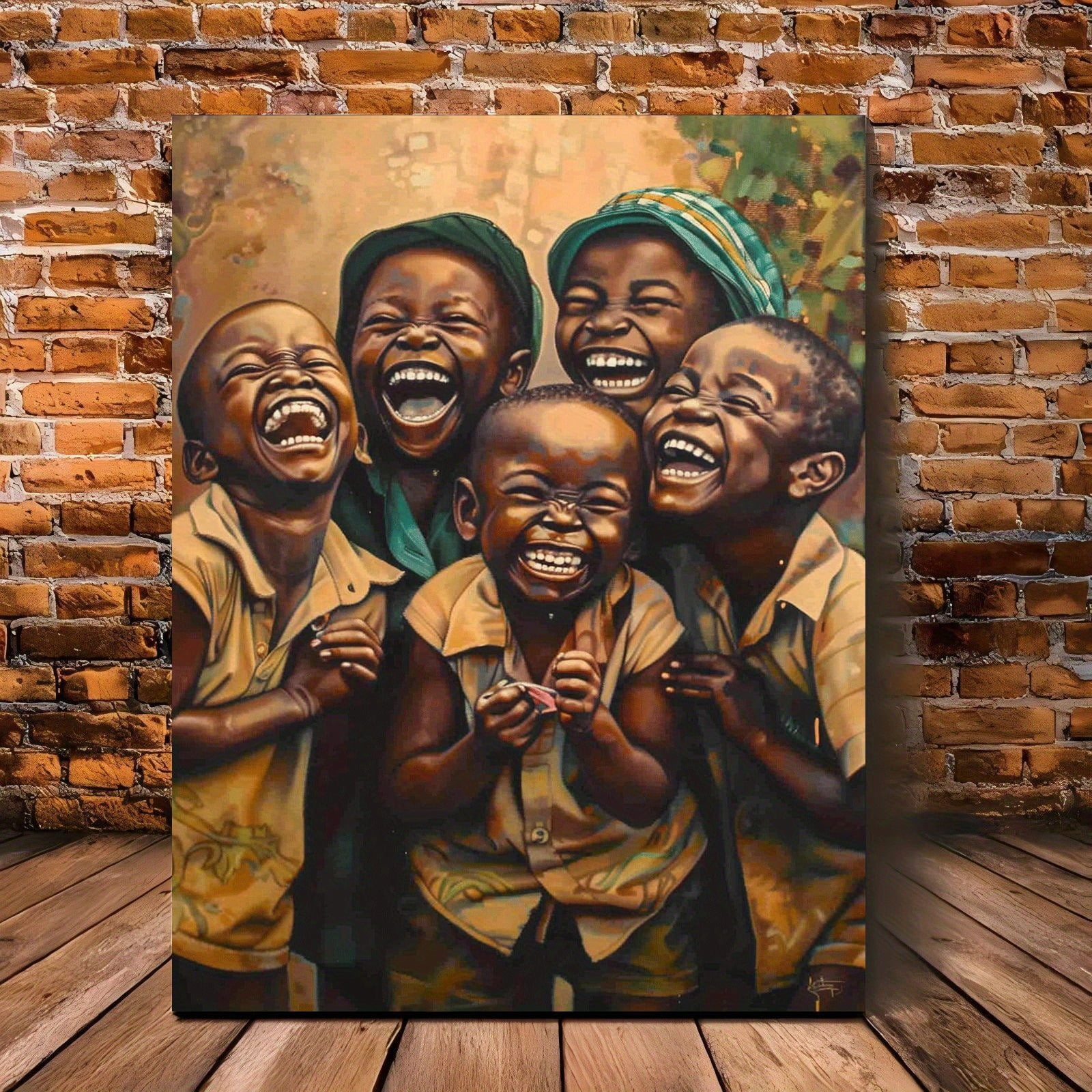 Black Boy Joy Canvas Art – Framed African American Children's Portrait ...