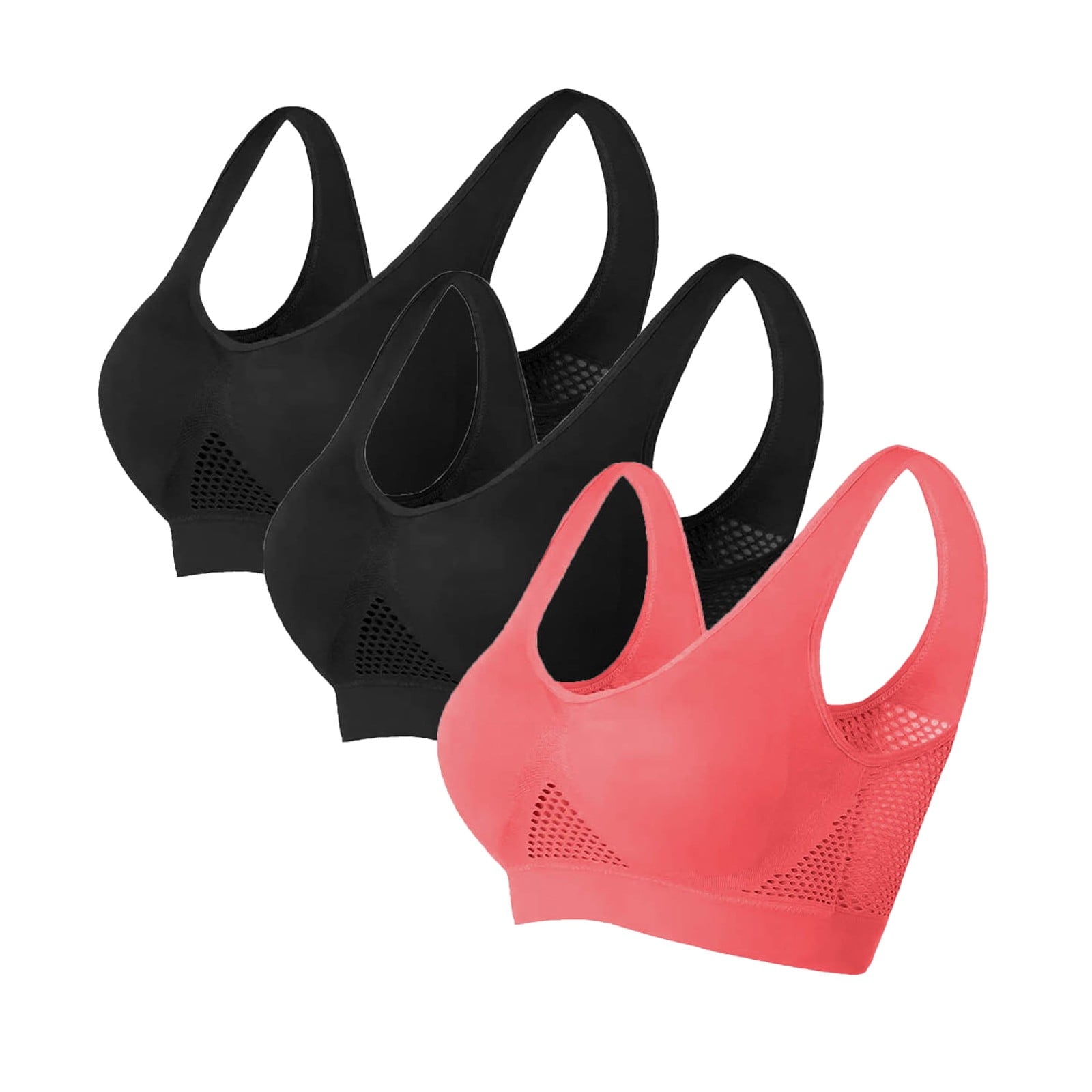 Black Bra & Brief Sets Women's Fashionable Sport Bra Breathable ...