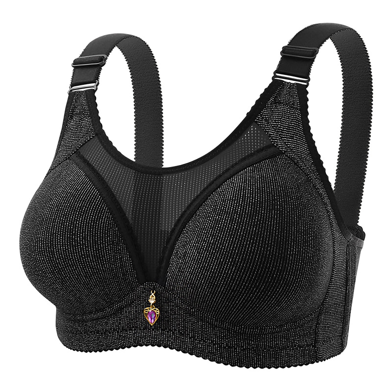Black Bra Women's Orthopedic Anti Sagging Bra Bras for Senior Women ...