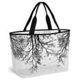 Black Branches Beach Bag for Women, Large Breathable Mesh Beach Tote ...