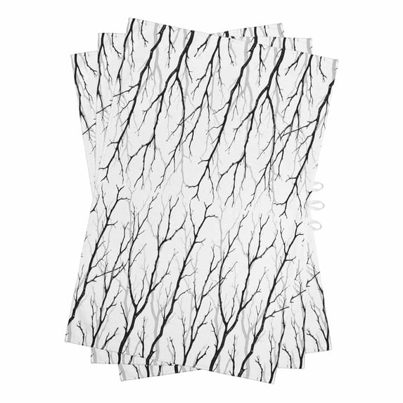 Black Branches Kitchen Towels Set of 3, Water Absorbent Dish Towel ...