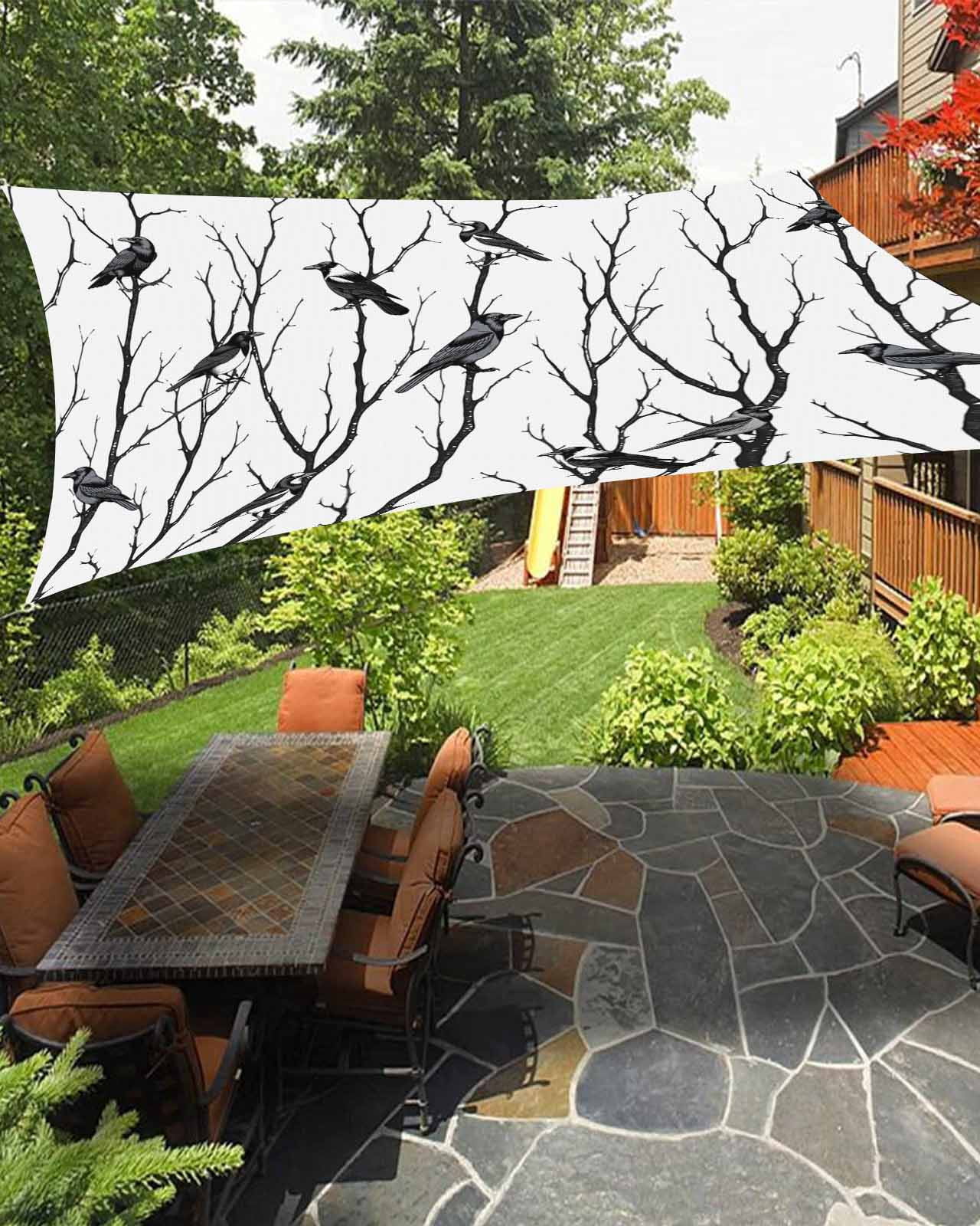 Black Branches Sun Shade Sail 14'X18' Birds Abstracts Plant Modern ...