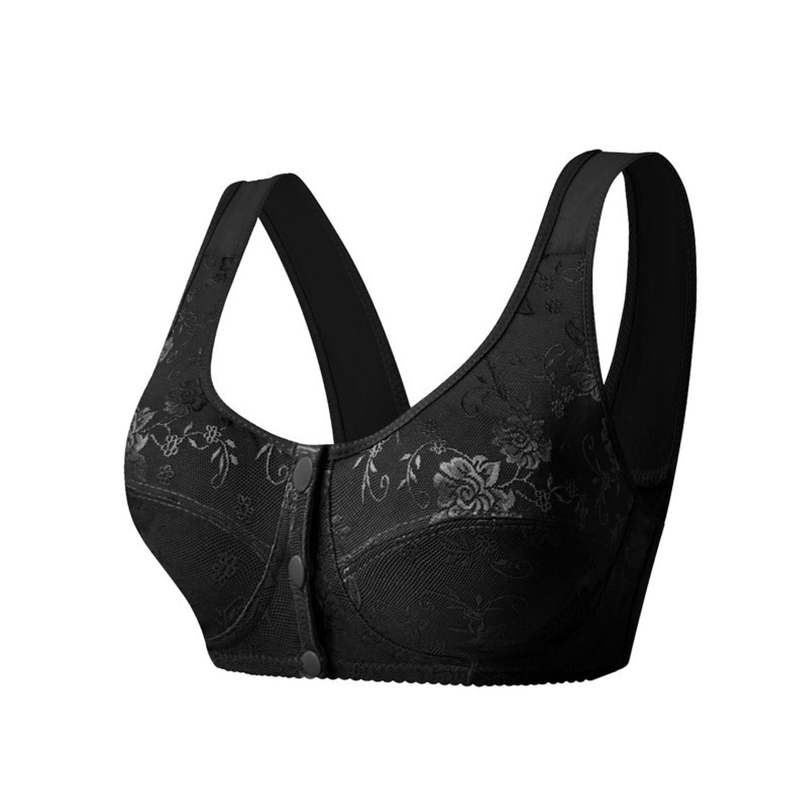 Black Bras for Women High Support Bras for Women Adjustable Strap Full ...