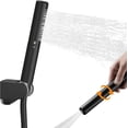 Black Brass 2 In 1 Function Handheld Shower Set High 7 Inch Shower High ...