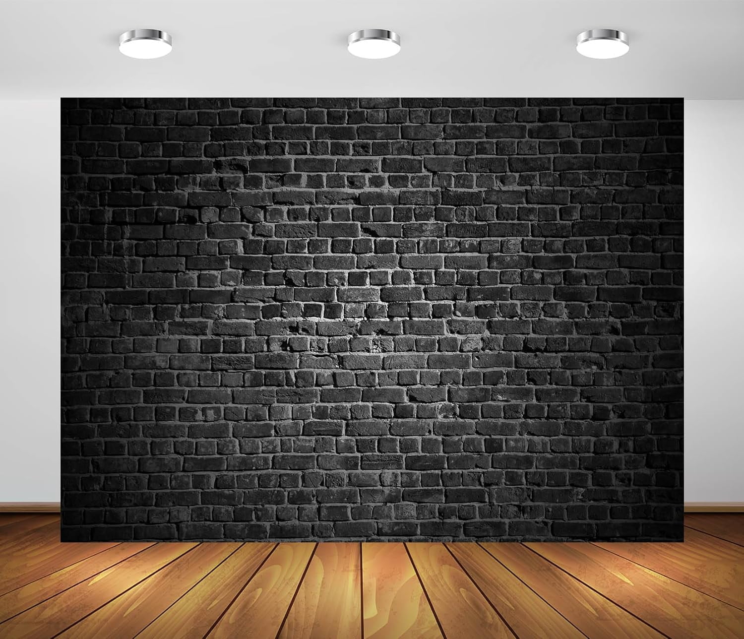 Black Brick Wall Backdrop Vintage Stone Brick Black Wall Background ...